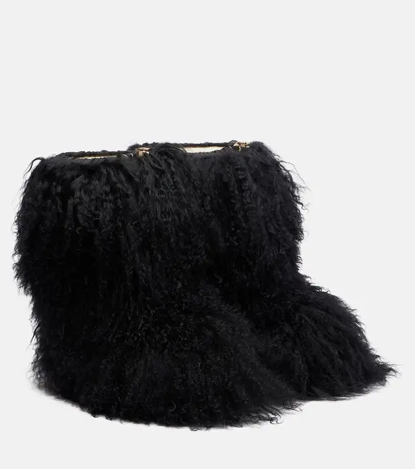 Bogner Les Arcs Shearling Snow Boots - Black