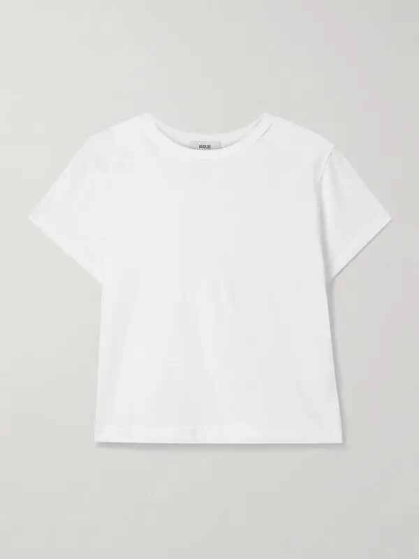AGOLDE - Adine Cropped Organic Cotton-Jersey T-Shirt