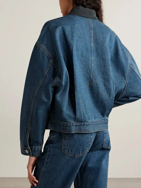 SLVRLAKE Camden Corduroy-trimmed Denim Jacket