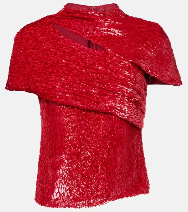 SELF-PORTRAIT Fil Coupé Cutout Top