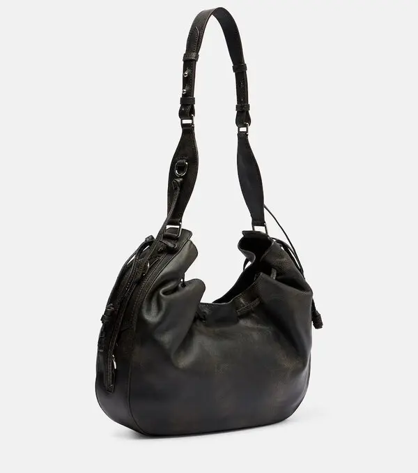 Isabel Marant Étoile Bolton Medium Leather Shoulder Bag - Brown
