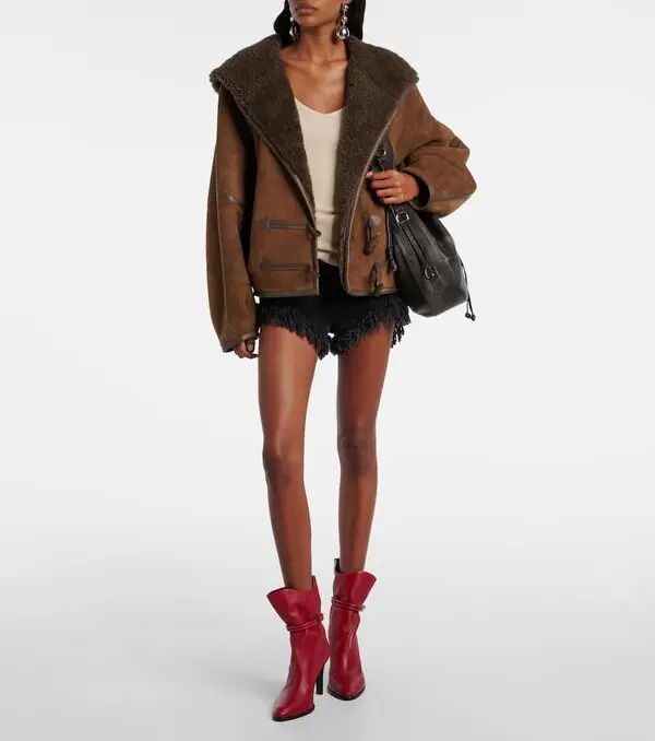 Isabel Marant Étoile Bolton Medium Leather Shoulder Bag - Brown