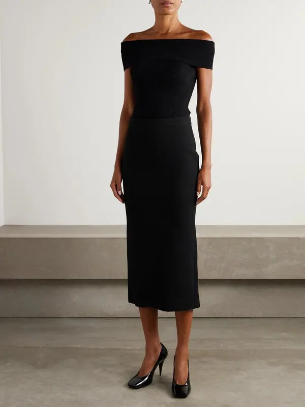 Givenchy Wool-blend Crepe Midi Skirt