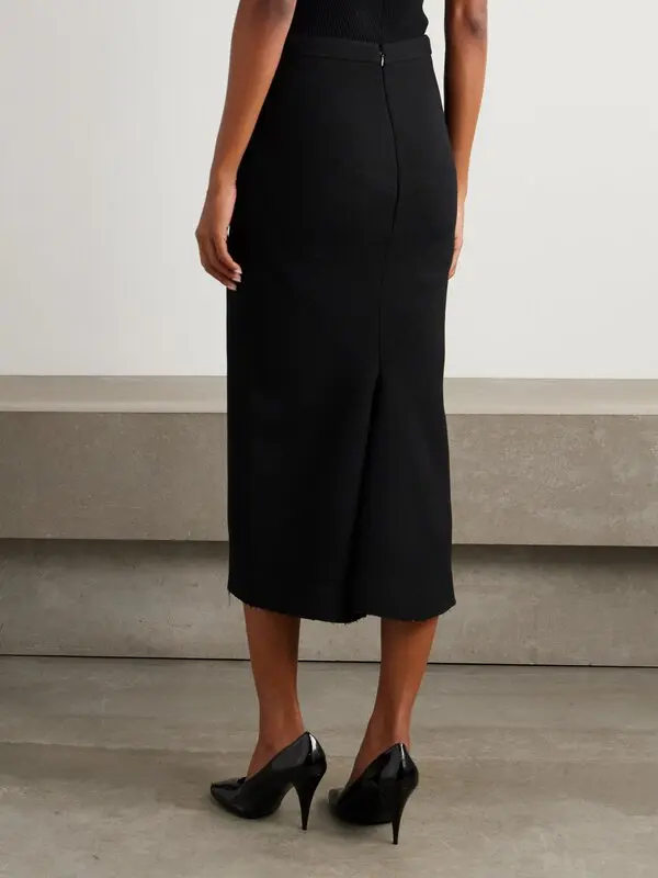 Givenchy Wool-blend Crepe Midi Skirt