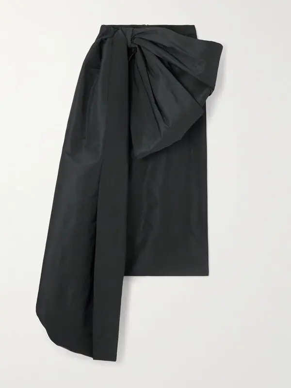 Givenchy Bow-embellished Taffeta Midi Skirt