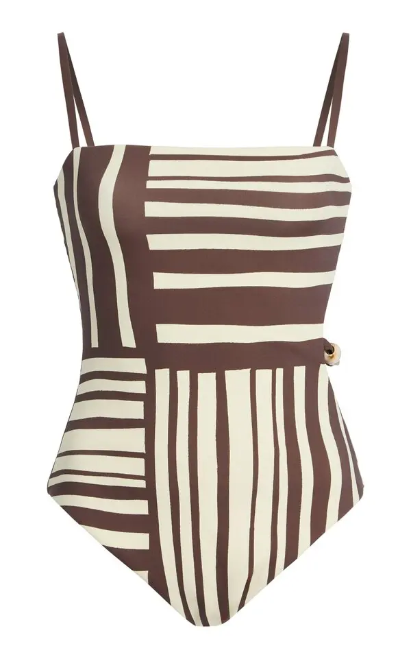 Sir The Label Linocut One-piece Swimsuit - Brown