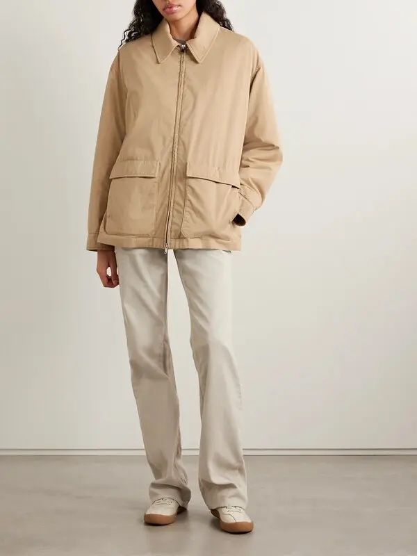 THE ROW Aurelius Cotton And Cashmere-blend Gabardine Jacket - Neutrals