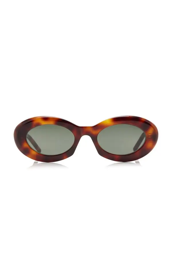 Saint Laurent Oval-frame Sunglasses - Brown