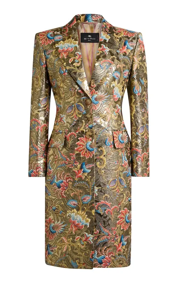 Etro Brocade Single-breasted Coat - Multi