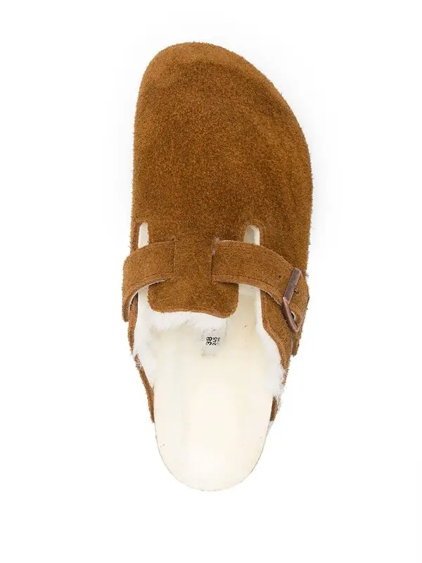 BIRKENSTOCK Boston Shearling Slippers - Brown