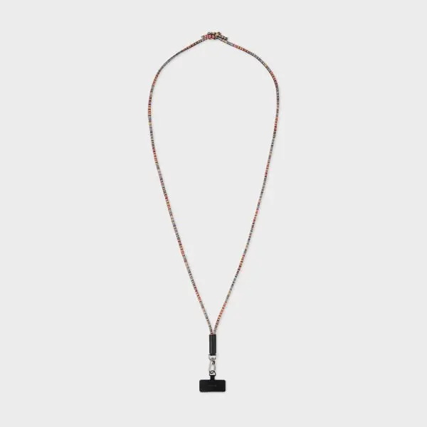 Paul Smith Signature Stripe Leather Detachable Phone Strap - Multicolour