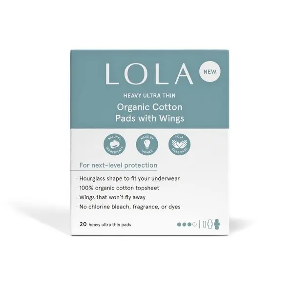 Lola Heavy Organic Cotton Pads With Wings - One-color