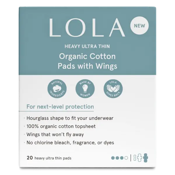 Lola Heavy Organic Cotton Pads With Wings - One-color