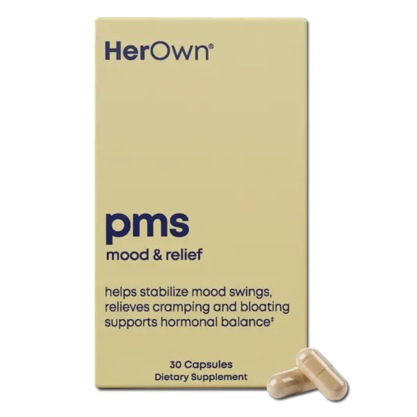 HER OWN Pms Capsules: Helps Stabilize Mood Swings, Relieves Cramping And Bloating - One-color