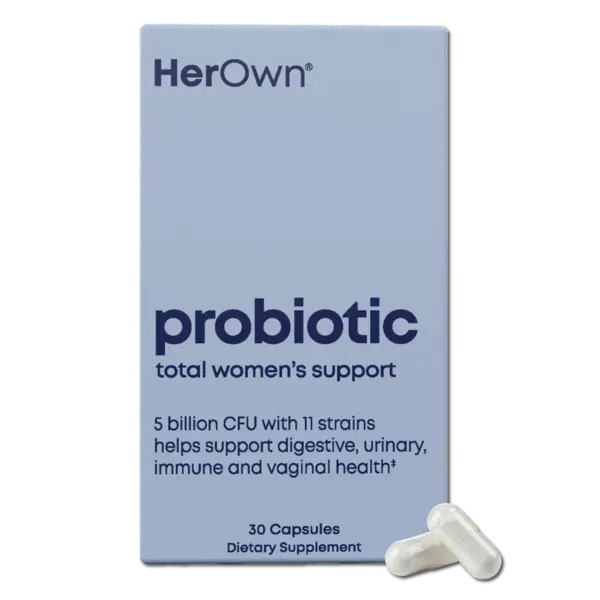 HER OWN Probiotic Capsules: Daily Probiotic For Digestive, Urinary And Vaginal Health - One-color