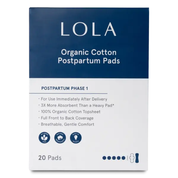 Lola Organic Cotton Postpartum Pads Phase 1 - One-color