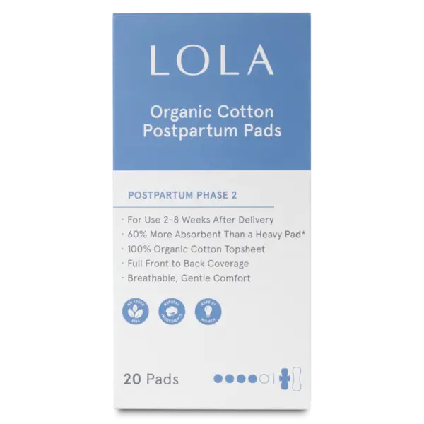 Lola Organic Cotton Postpartum Pads Phase 2 - One-color