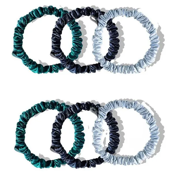DROWSY Skinny Scrunchie Set - Green Sapphire