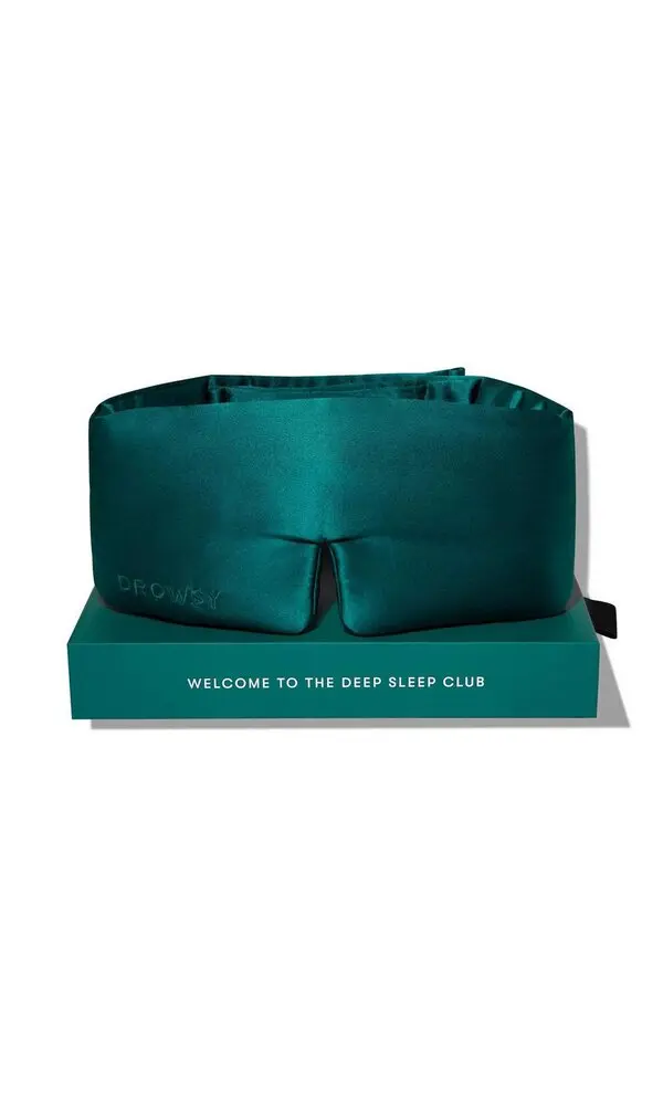 DROWSY Original Silk Sleep Mask - Green Sapphire