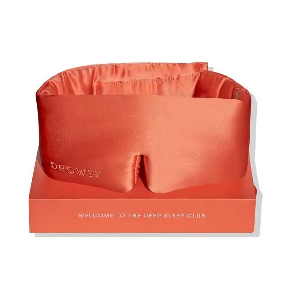 DROWSY Original Silk Sleep Mask - Summer Coral