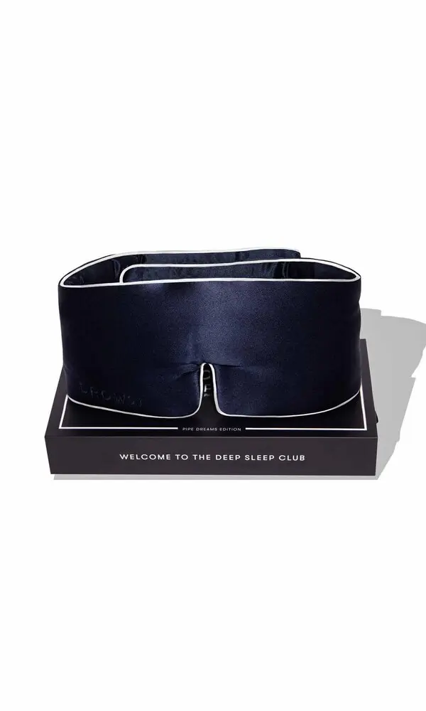 DROWSY Pipe Dreams Silk Sleep Mask - Midnight Blue