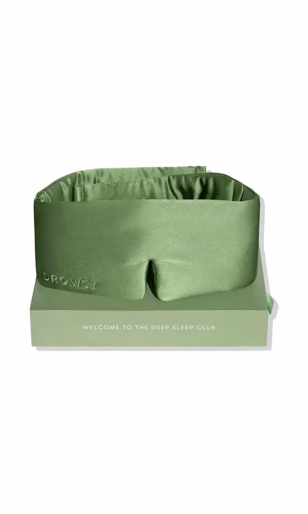 DROWSY Original Silk Sleep Mask - Pistachio Green