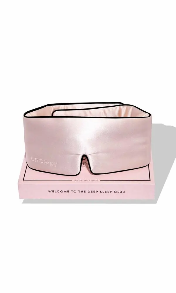DROWSY Pipe Dreams Silk Sleep Mask - Sunset Pink