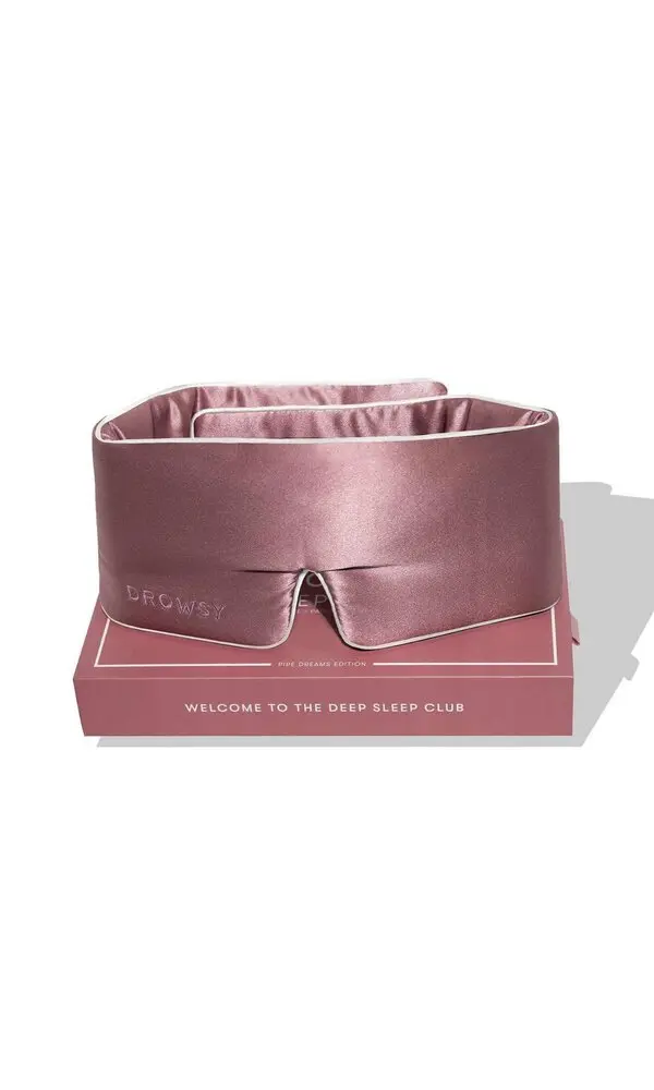 DROWSY Pipe Dreams Silk Sleep Mask - Damask Rose