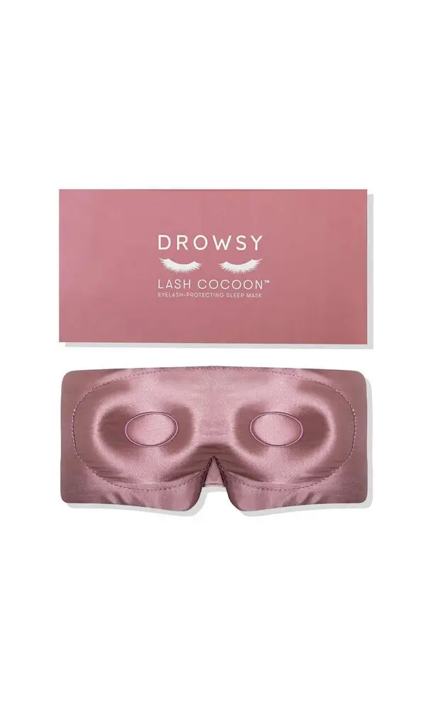 DROWSY Eyelash Protecting Silk Sleep Mask - Damask Rose