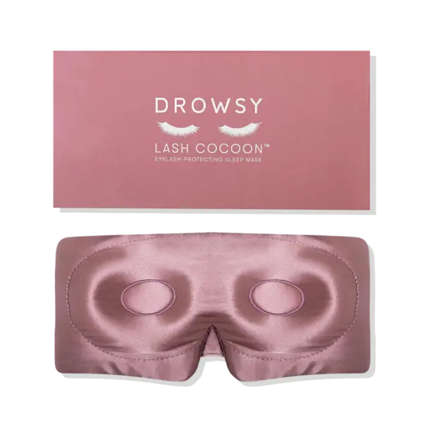 DROWSY Eyelash Protecting Silk Sleep Mask - Damask Rose