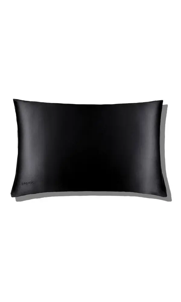 DROWSY Silk Standard Pillowcase - Black Jade