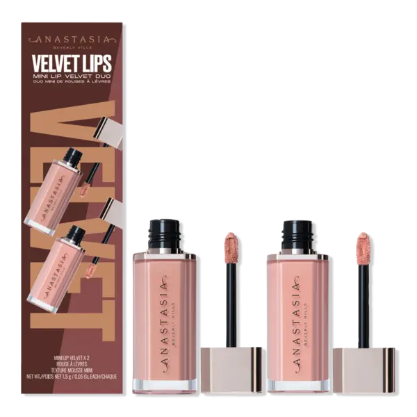 ANASTASIA BEVERLY HILLS Velvet Lips Mini Lip Velvet Duo - Pure Hollywood + Kiss