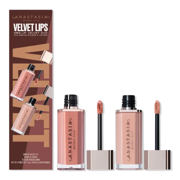 ANASTASIA BEVERLY HILLS Velvet Lips Mini Lip Velvet Duo - Softy + Peachy Nude