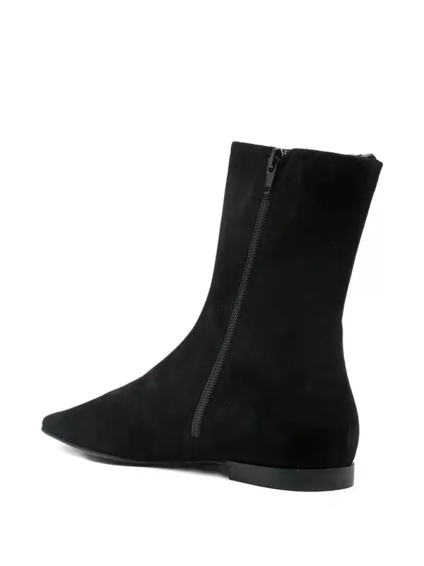 TOTEME Zipped Suede Pointed-toe Boots