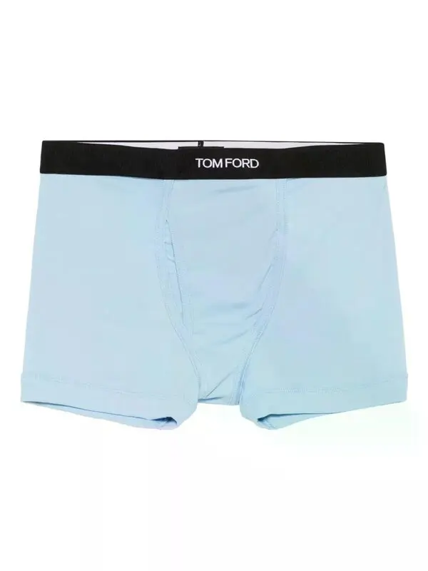 TOM FORD Logo-waistband Boxers - Blue