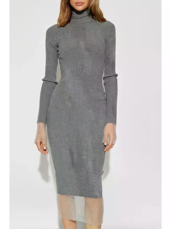 Sportmax Layered Ribbed Midi Dress