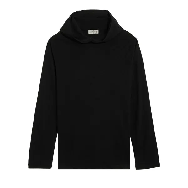Yohji Yamamoto Pour Homme Hooded Long-Sleeve Shirt - Black 