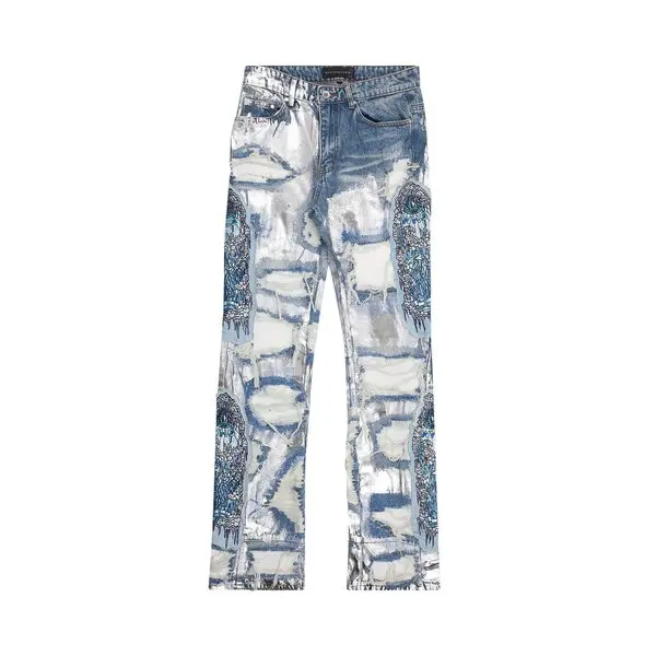 WHO DECIDES WAR All Over Embroidery Jeans