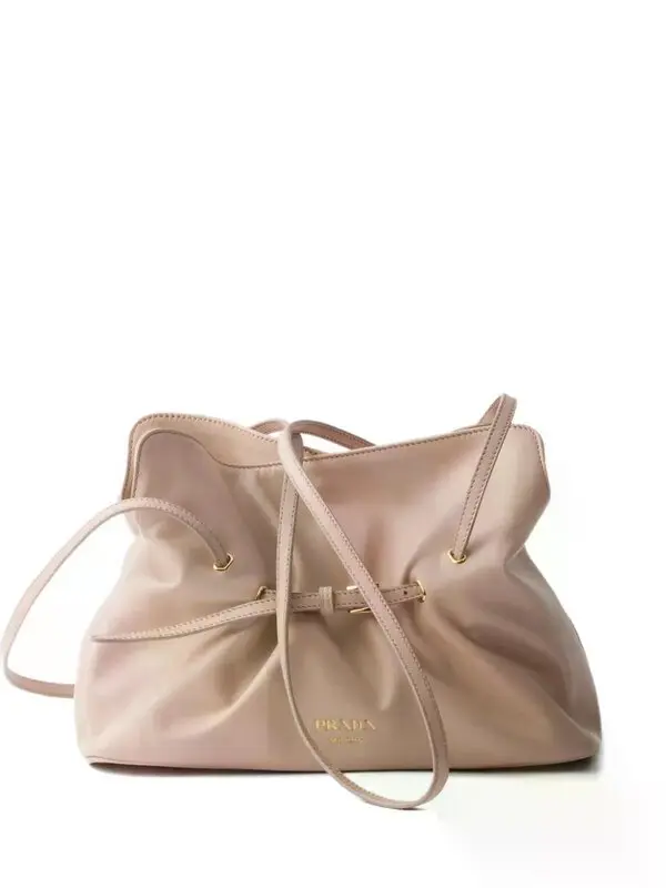 Prada Small Dada Leather Shoulder Bag - Pink