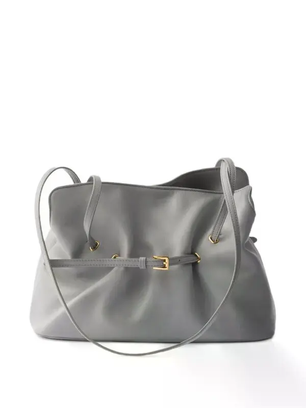 Prada Leather Tote Bag - Grey