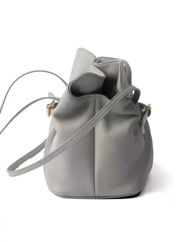 Prada Leather Tote Bag - Grey
