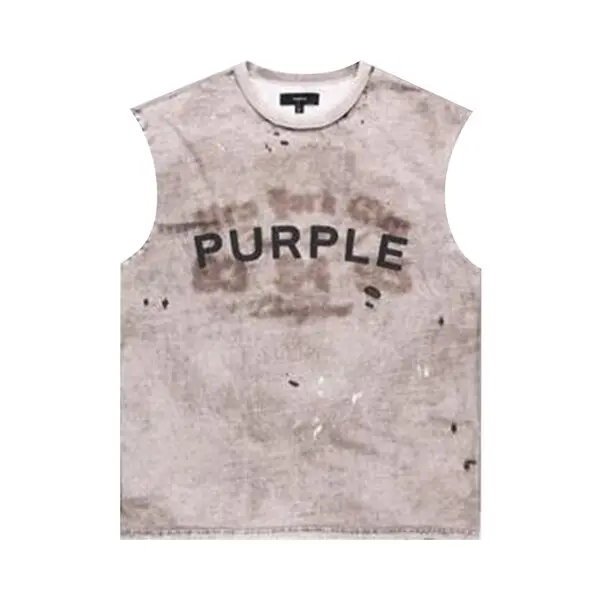 PURPLE BRAND Textured Sleeveless T-shirt