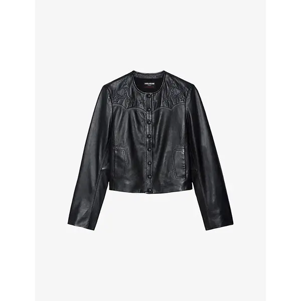 Zadig&Voltaire Luxi Western-panel Leather Jacket