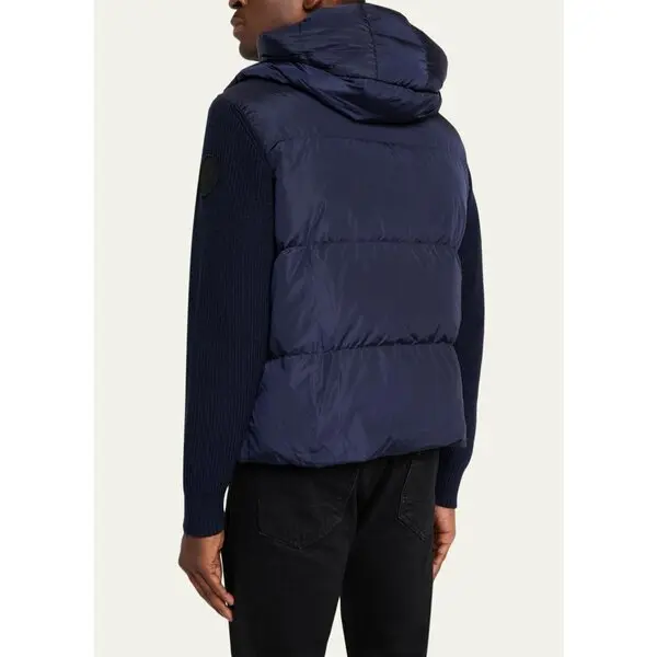 Canada Goose Hybridge Wool-knit Down Jacket - Navy