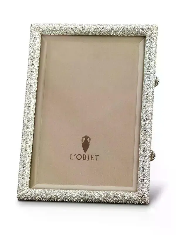 L'Objet Rectangular Pave Photo Frame - Silver
