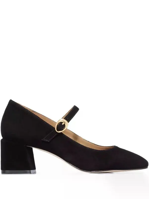 Bernardo Buckle-strap Block-heel Pumps