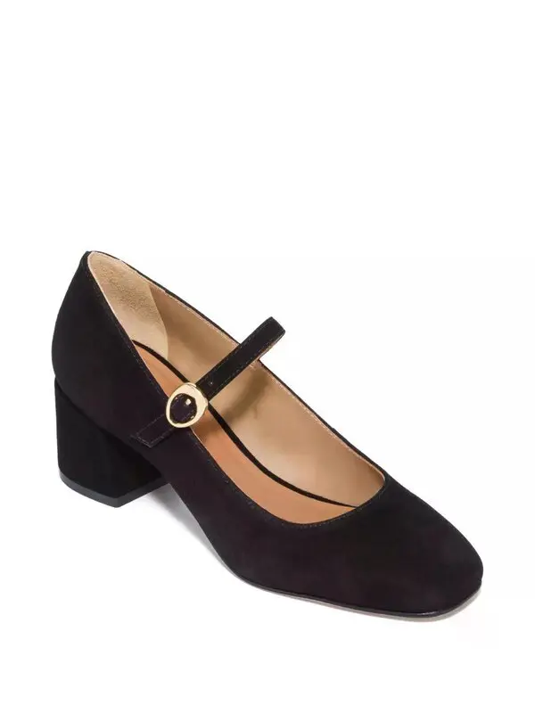 Bernardo Buckle-strap Block-heel Pumps