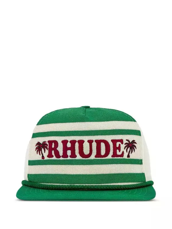 Rhude Beach Club Striped Cap - Green
