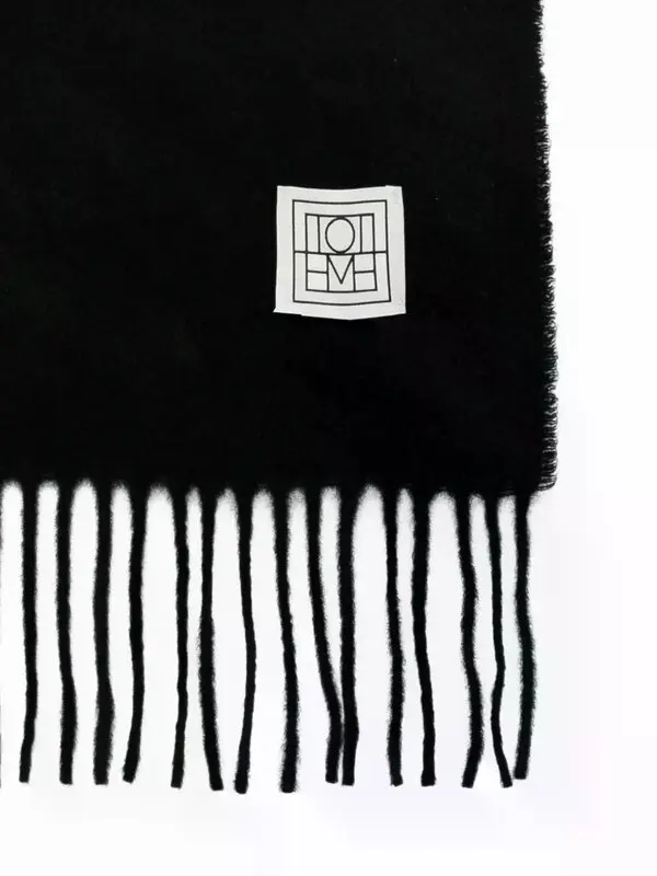 TOTEME Fringed Scarf - Black