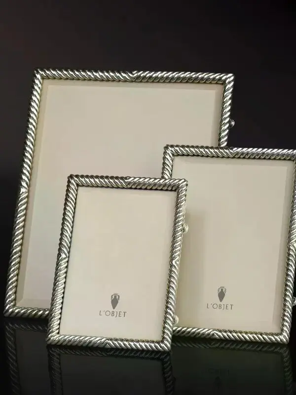 L'Objet Déco Twist Rectangular Photo Frame - Silver